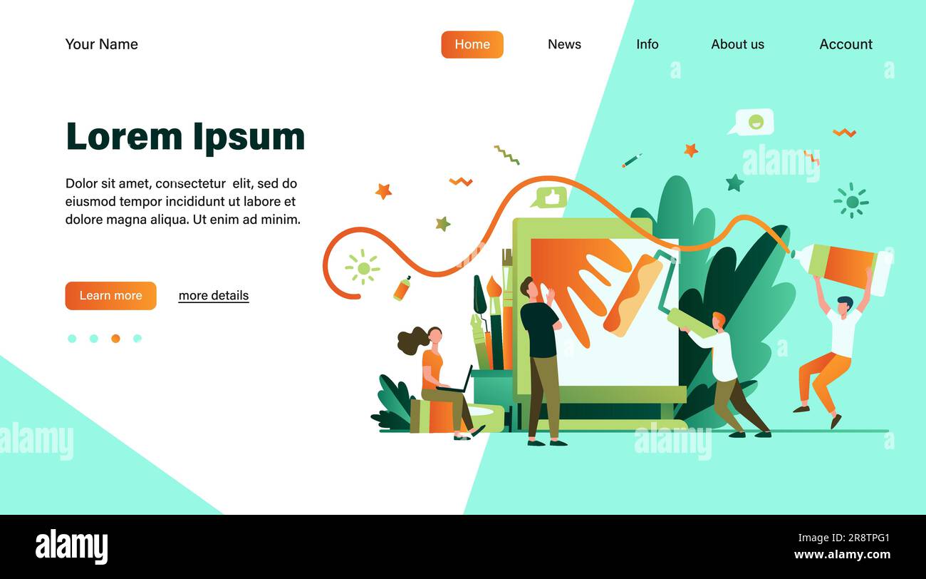 Woman painter in workshop Stock Vector Images - Alamy