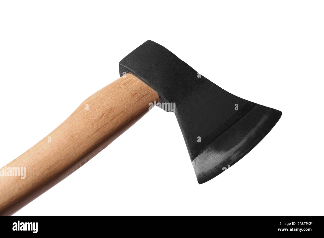 Metal ax with wooden handle isolated on white Stock Photo - Alamy
