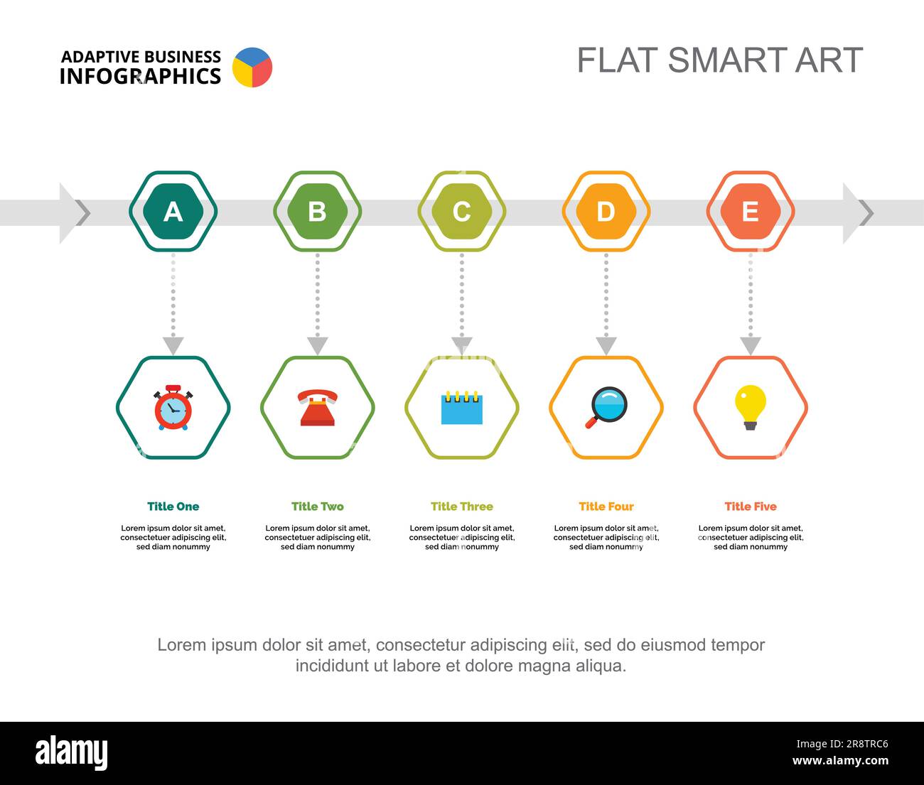 Five Options Startup Slide Template Stock Vector Image & Art - Alamy