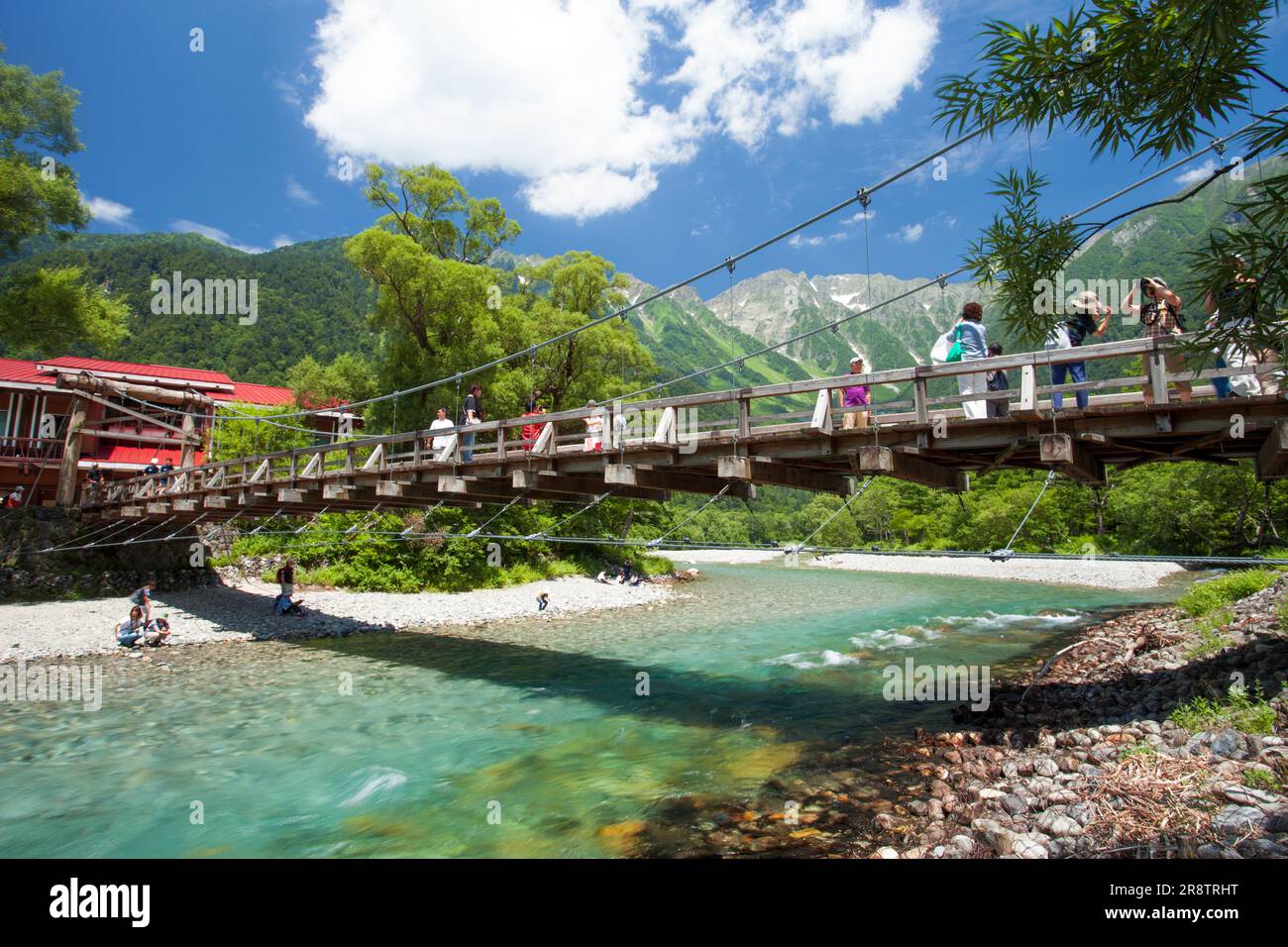 Kappabashi Bridge of Kamikochi in summer Stock Photo - Alamy