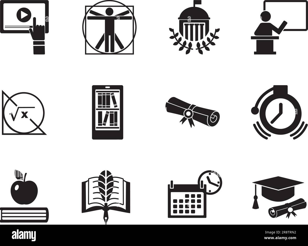 Science Icons Set Stock Vector Image & Art - Alamy