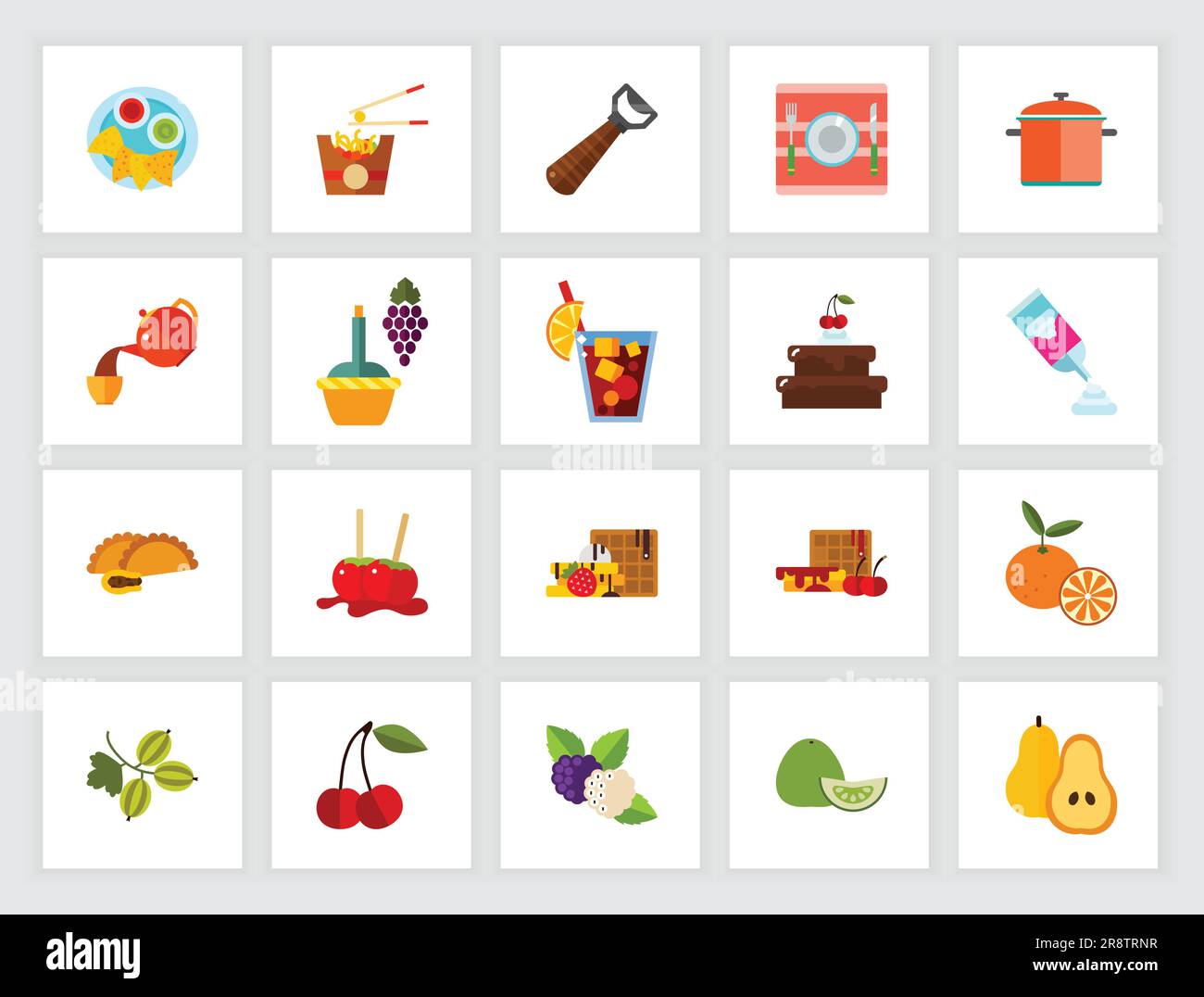 Meals icon set Stock Vector Image & Art - Alamy