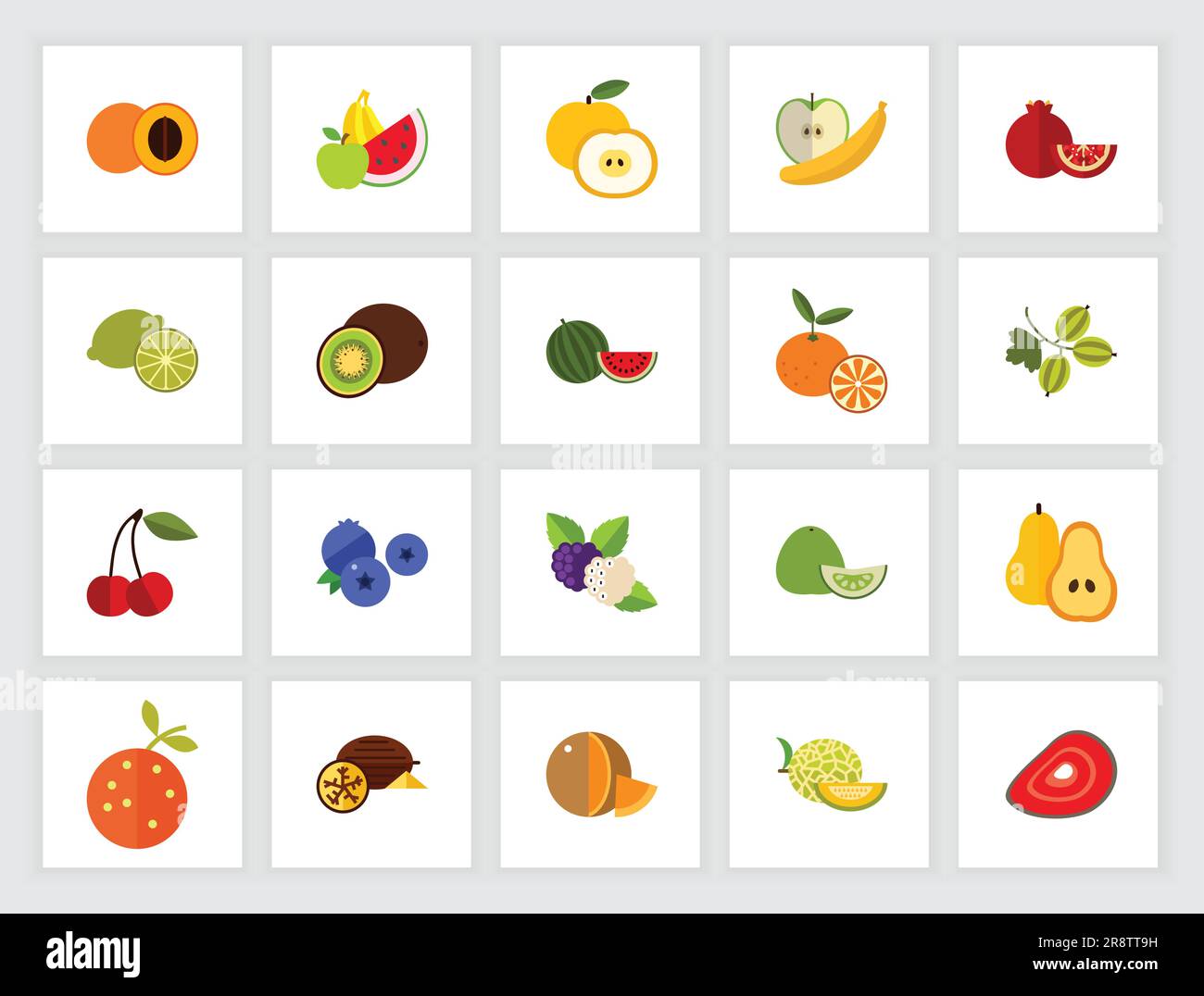 Variety juicy citrus fruits Stock Vector Images - Alamy