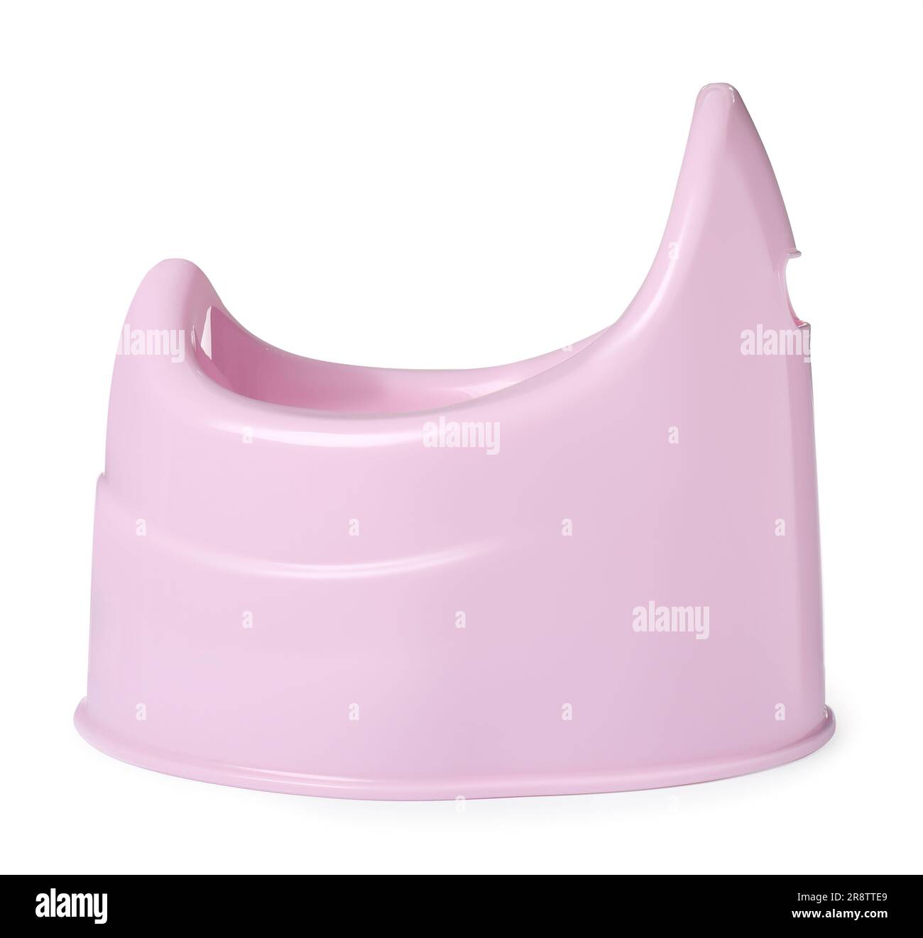 Pink baby potty isolated on white. Toilet training Stock Photo - Alamy