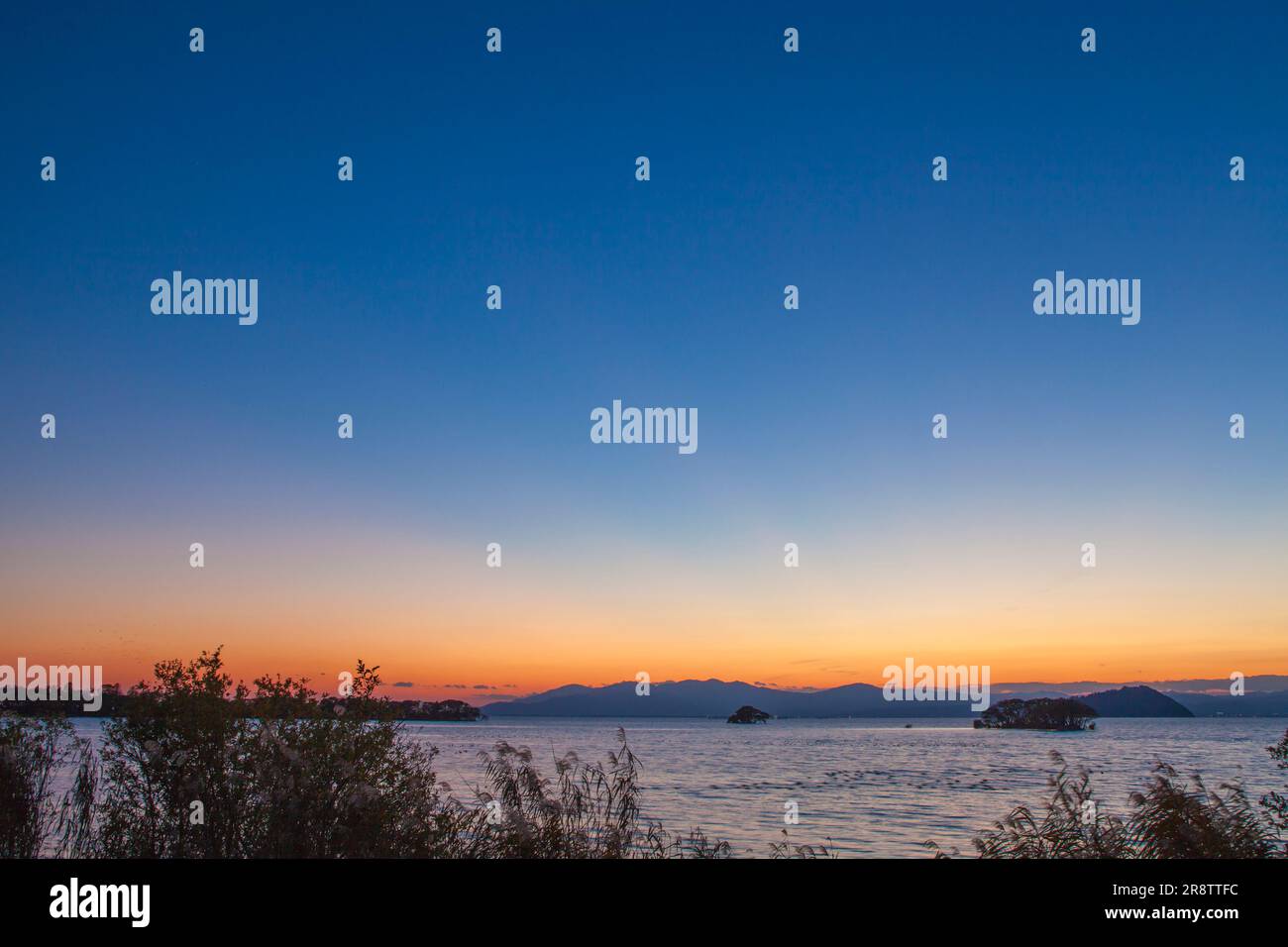 Sunset at Lake Biwa Stock Photo - Alamy
