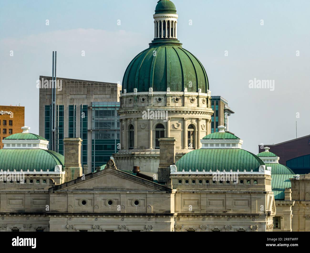 Aerial downtown indianapolis indiana hi-res stock photography and ...