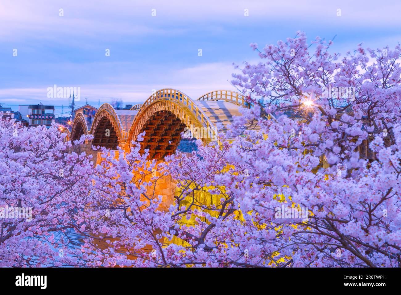 Light-up of Kintai-bashi bridge Stock Photo - Alamy