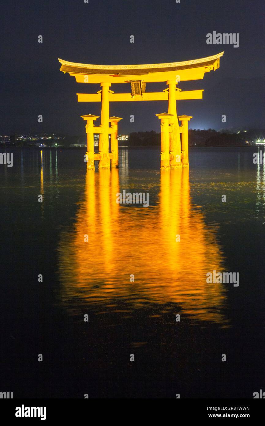 Night view of Miyajima Stock Photo - Alamy
