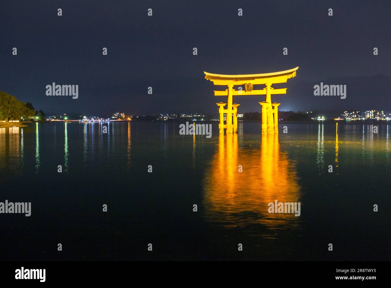Night view of Miyajima Stock Photo - Alamy
