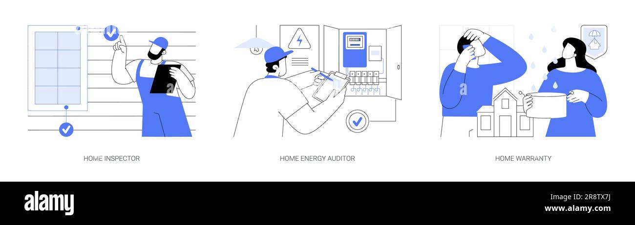Residential area building inspection abstract concept vector ...