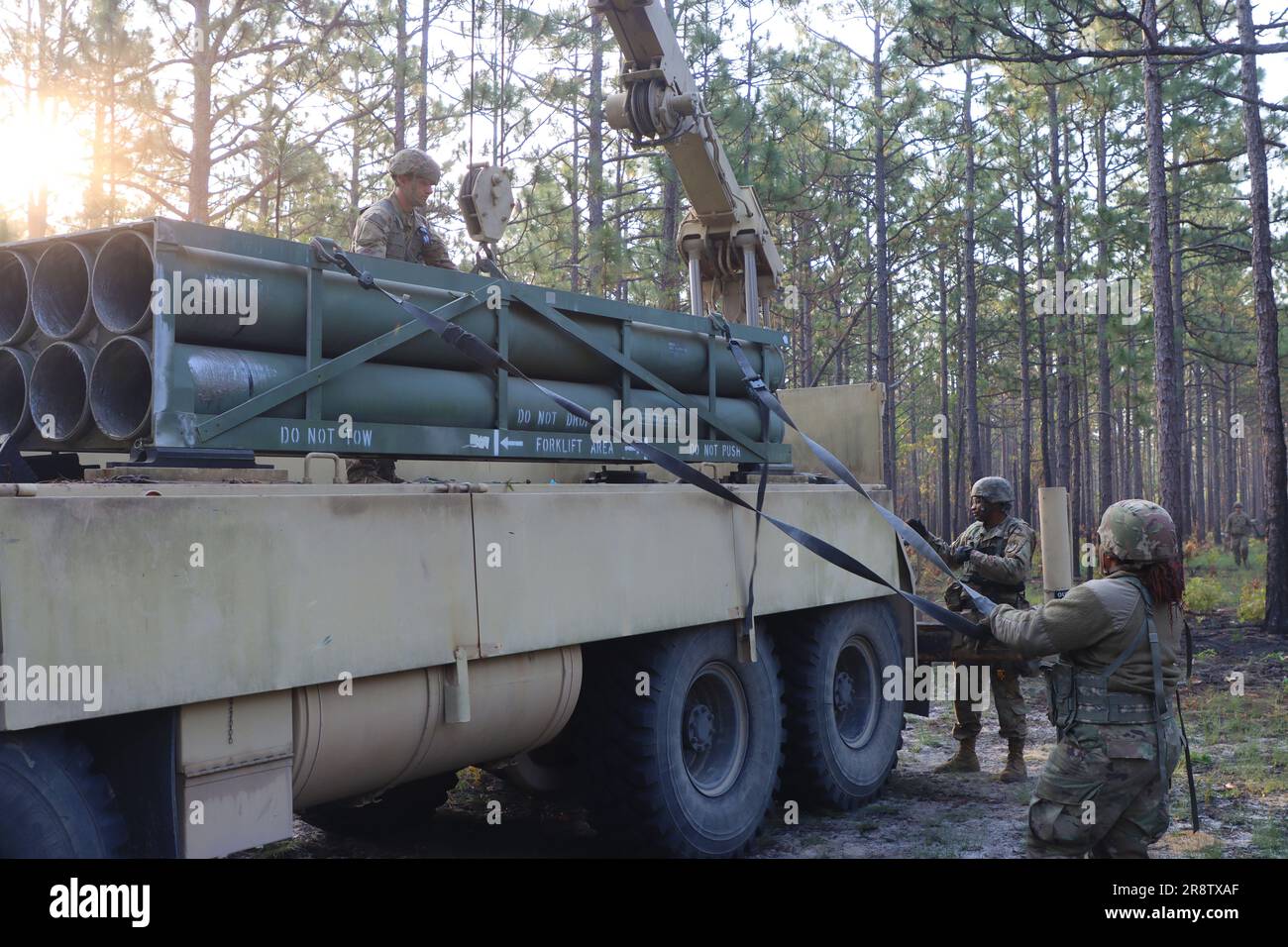 The 5/113th Field Artillery Regiment conducts mid-day High Mobility ...