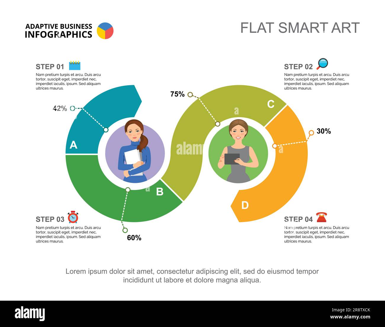 Business Analytics Chart Slide Template Stock Vector Image & Art - Alamy