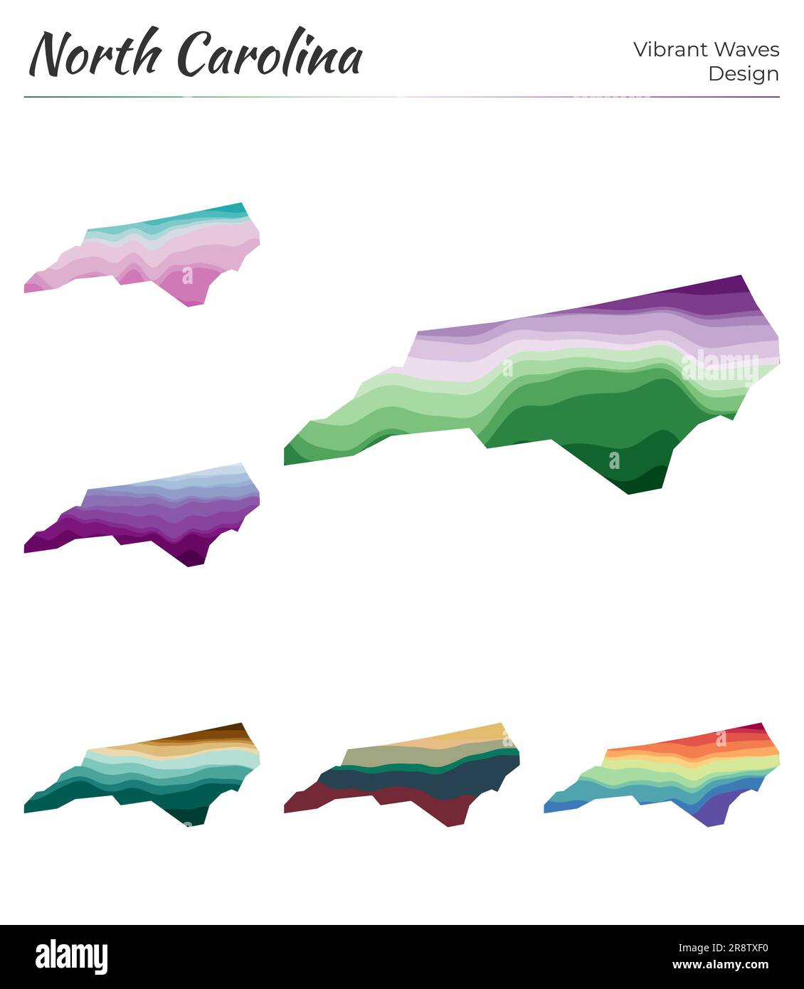 Set north carolina map Cut Out Stock Images & Pictures - Alamy