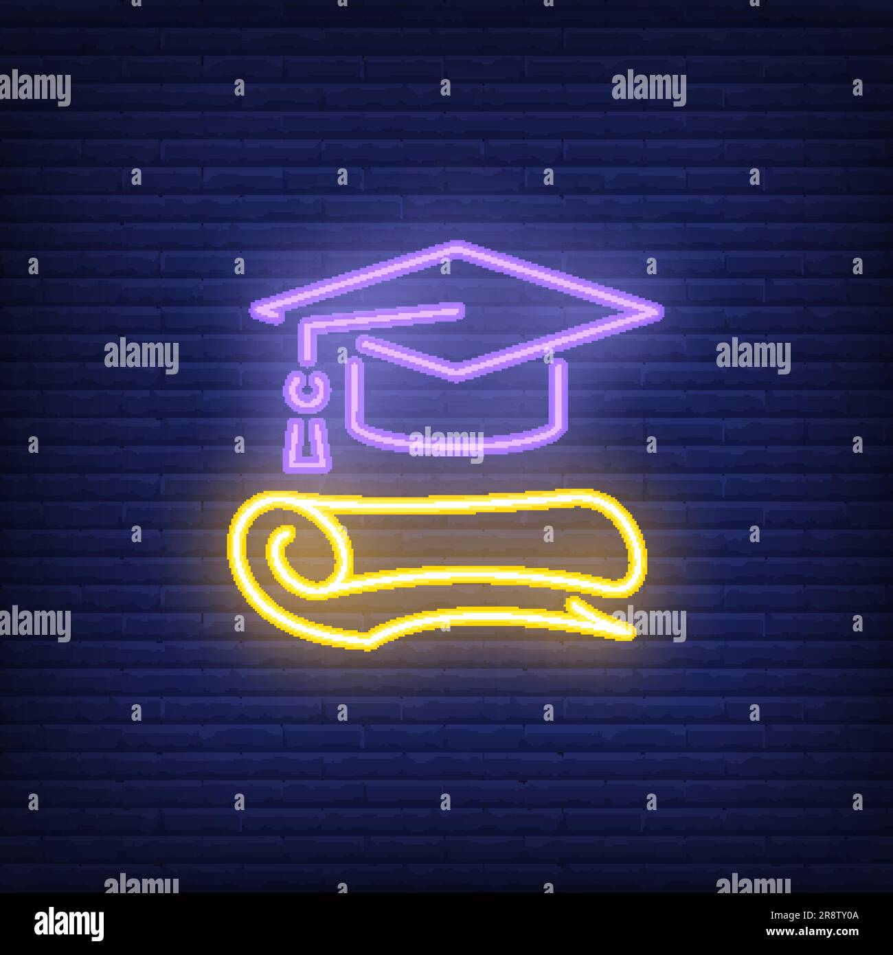 Graduation neon sign Stock Vector Image & Art - Alamy