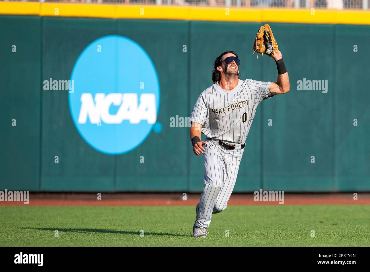Wake Forest's Lucas Costello makes a catch against LSU during the ...
