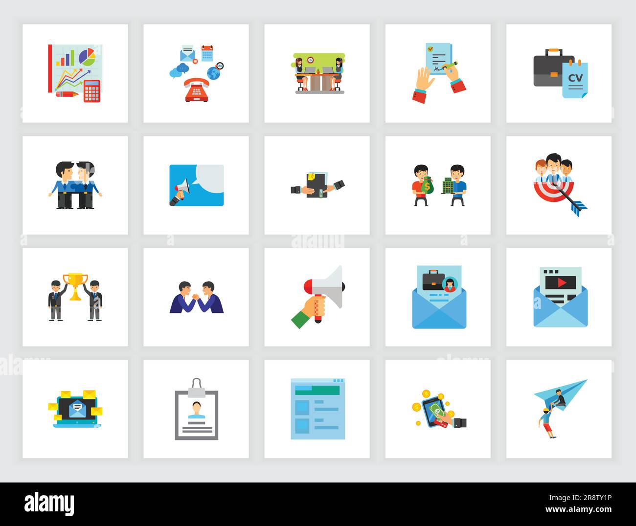 Headhunting concept. Flat icon set Stock Vector Image & Art - Alamy