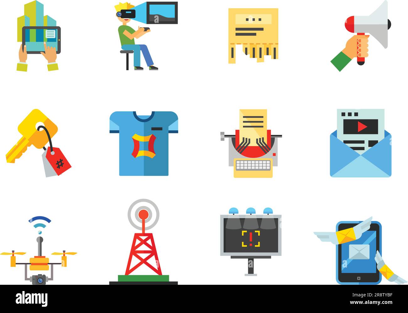 Advertising Icon Set Stock Vector Image & Art - Alamy