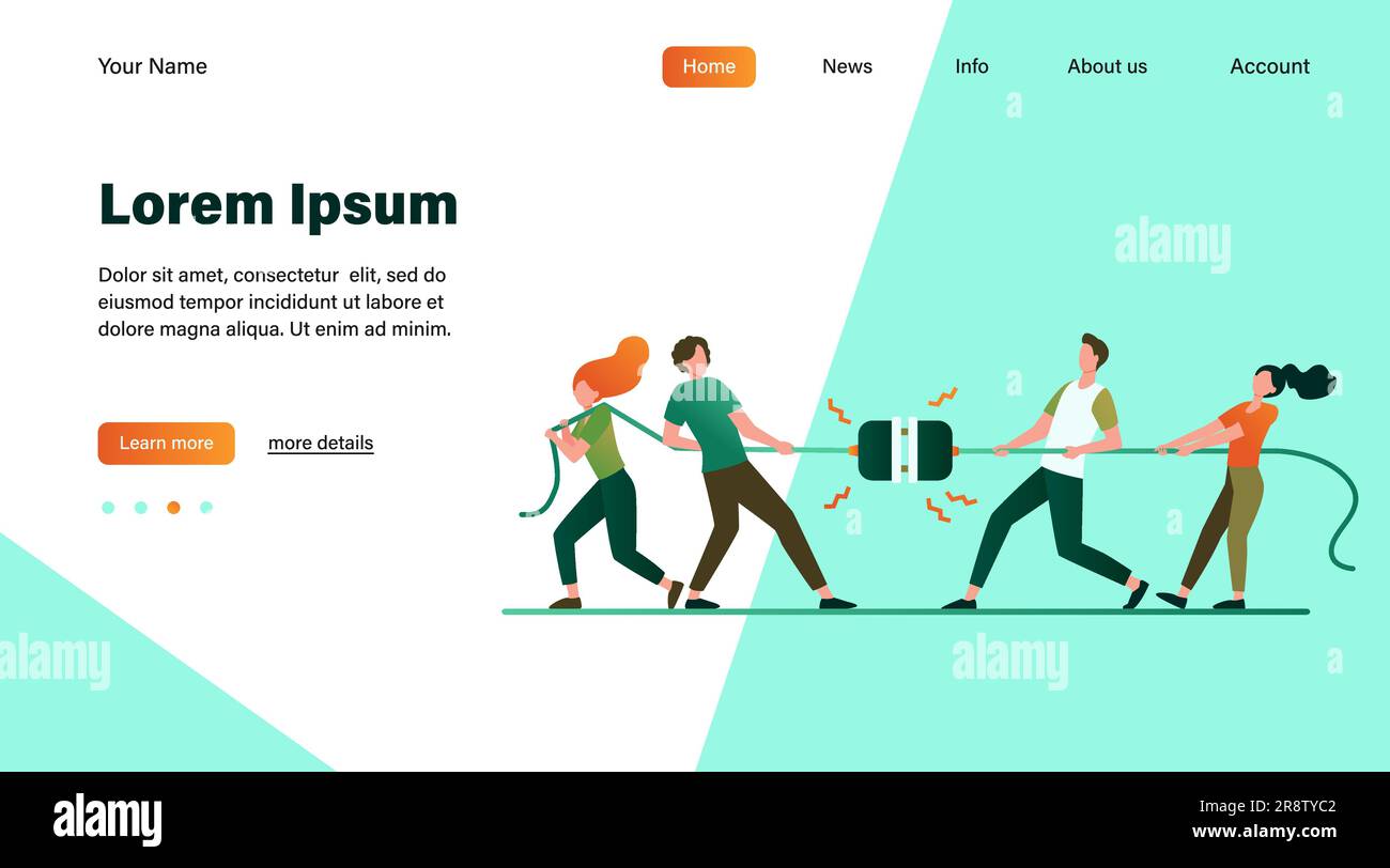 Groups of people pulling rope Stock Vector Image & Art - Alamy