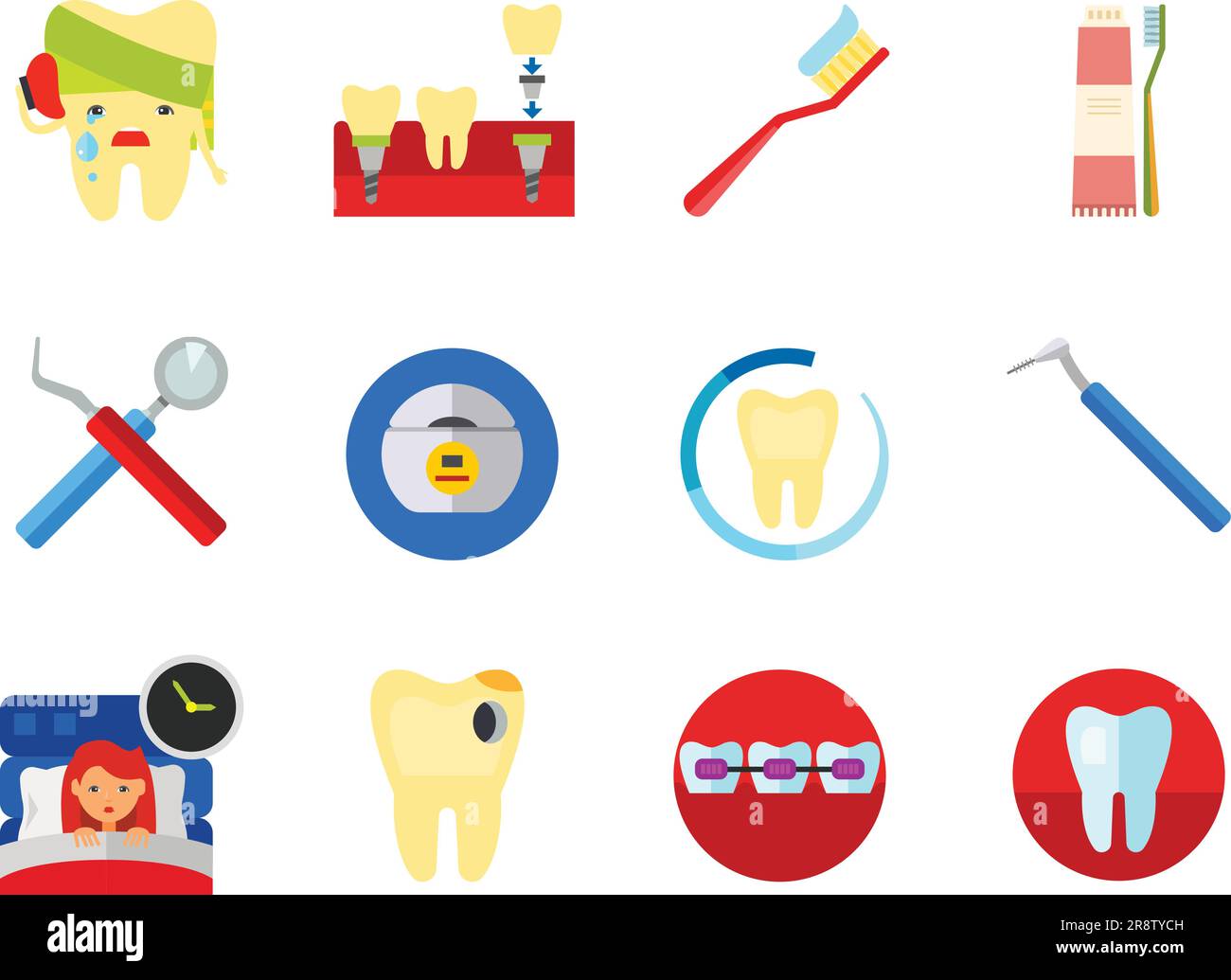 Dental Icon Set Stock Vector Image & Art - Alamy