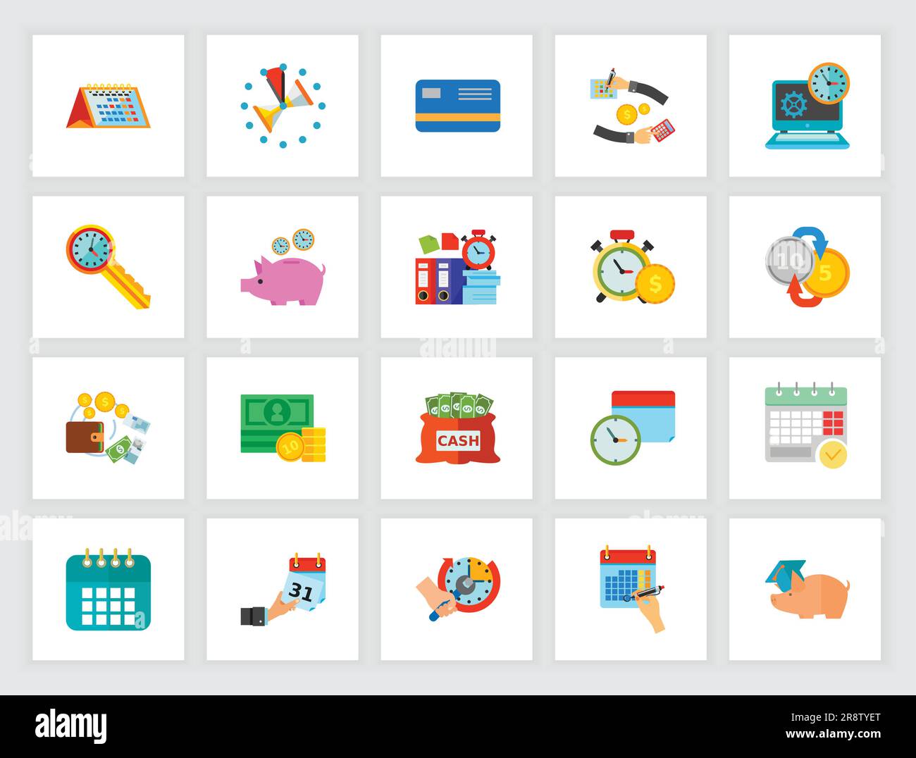 Time management icon set Stock Vector Image & Art - Alamy