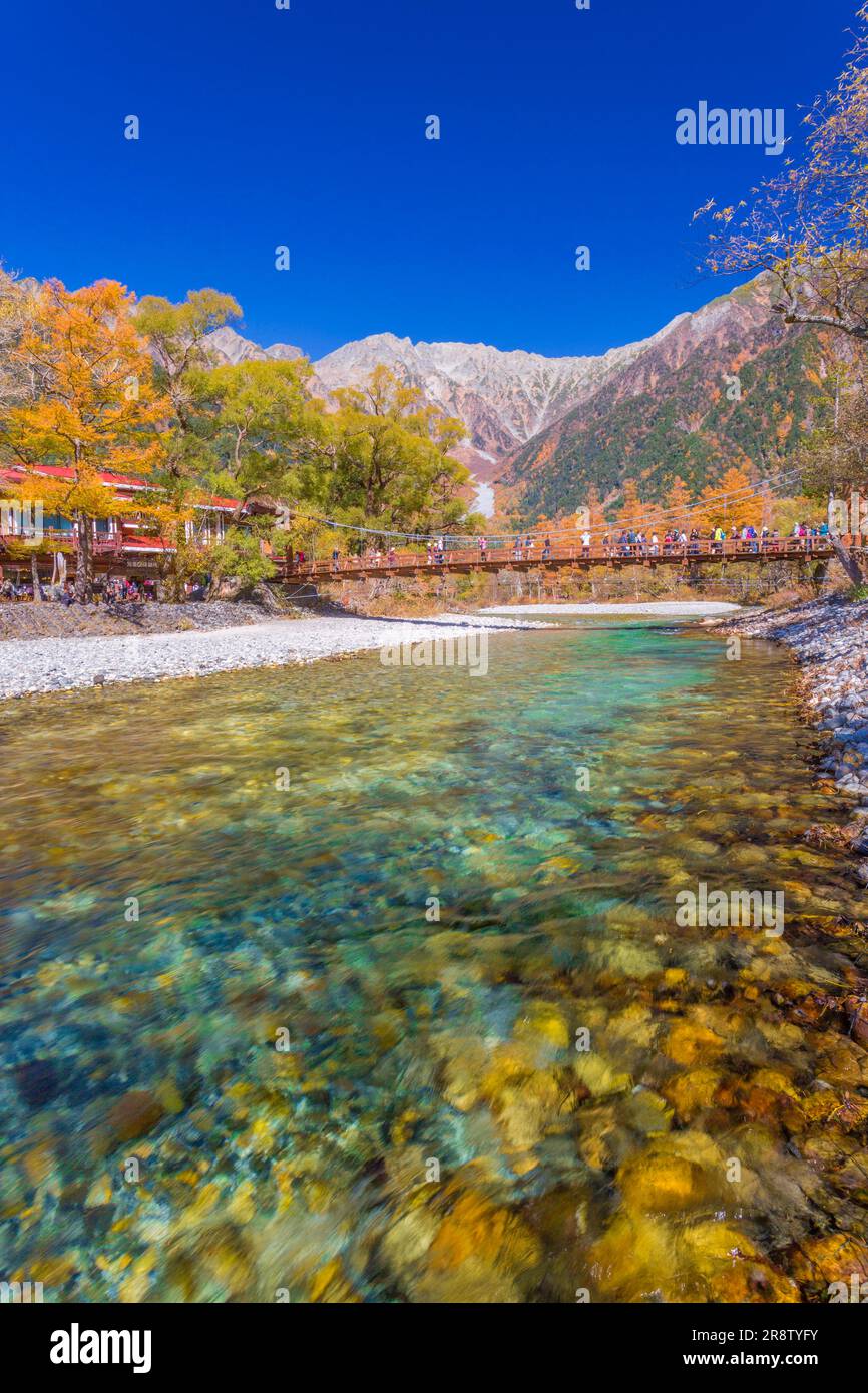 Azusa River flow and Kappa-bashi Bridge Stock Photo - Alamy