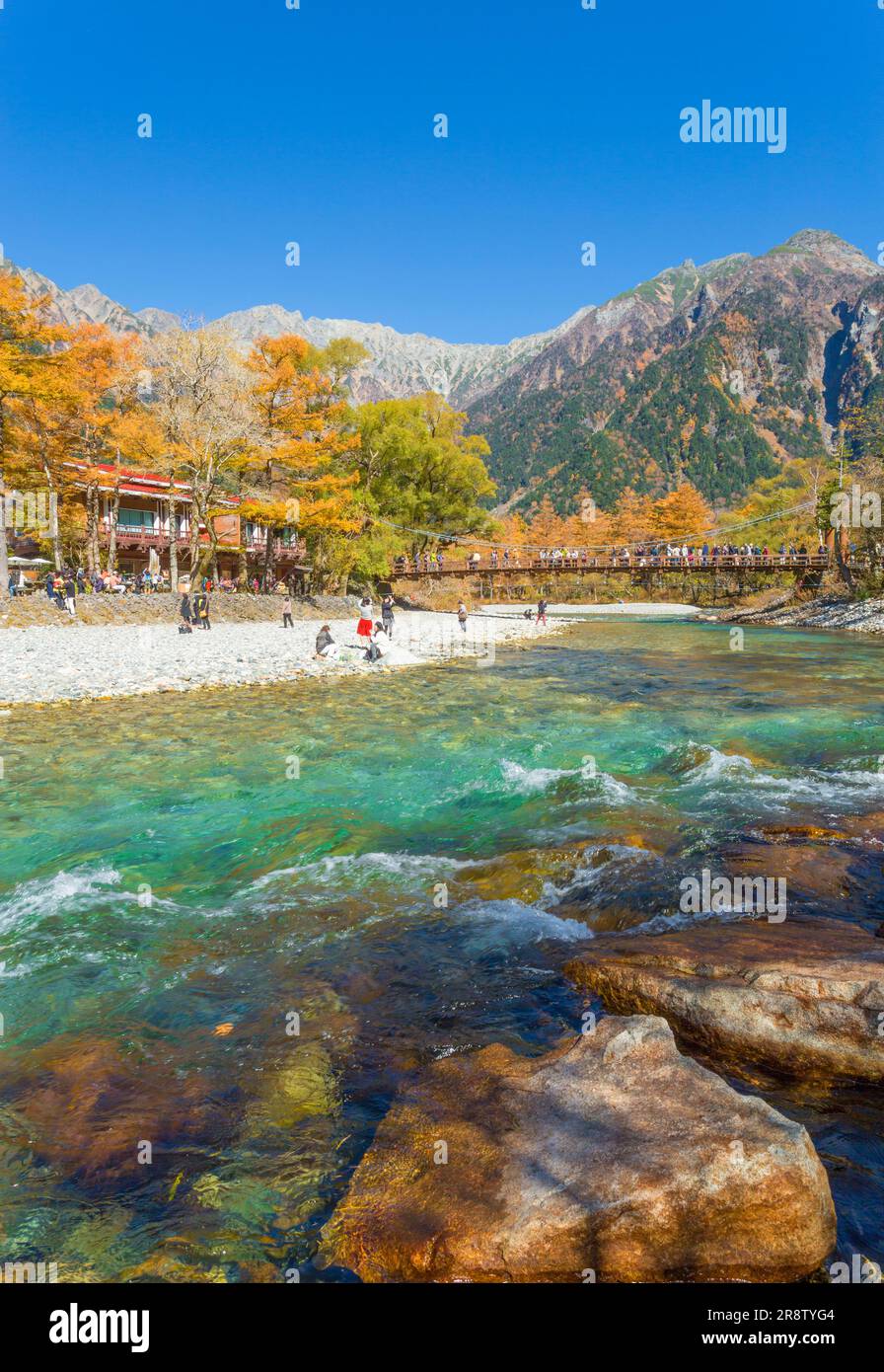 Azusa River flow and Kappa-bashi Bridge Stock Photo - Alamy