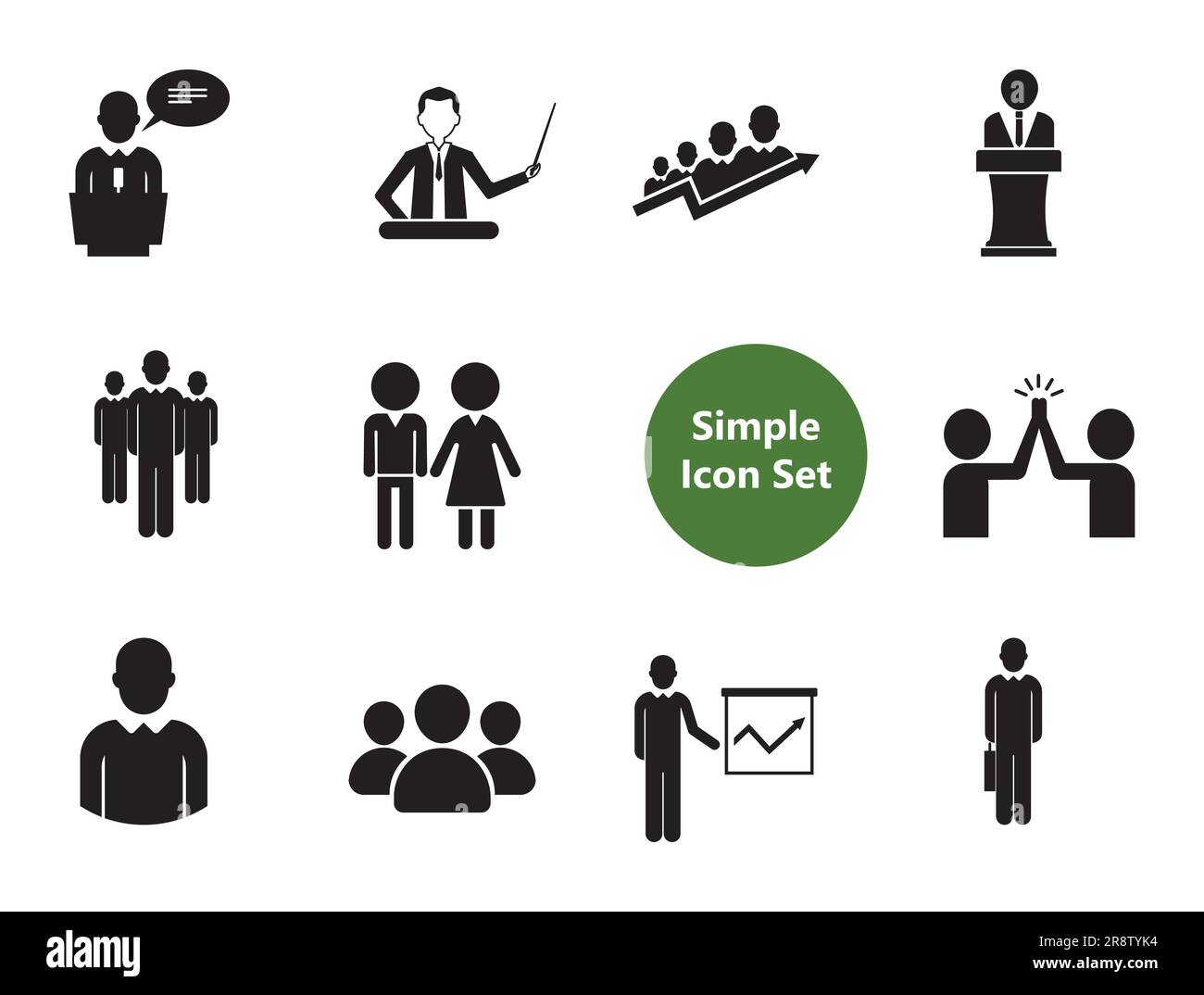 Business People Icons Set Stock Vector Image & Art - Alamy
