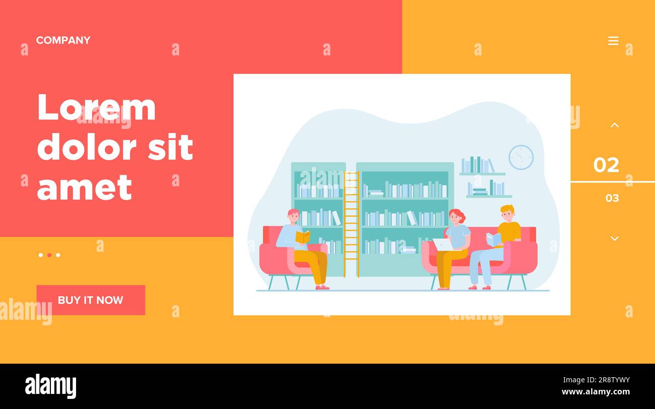 People in library flat vector illustration Stock Vector Image & Art - Alamy