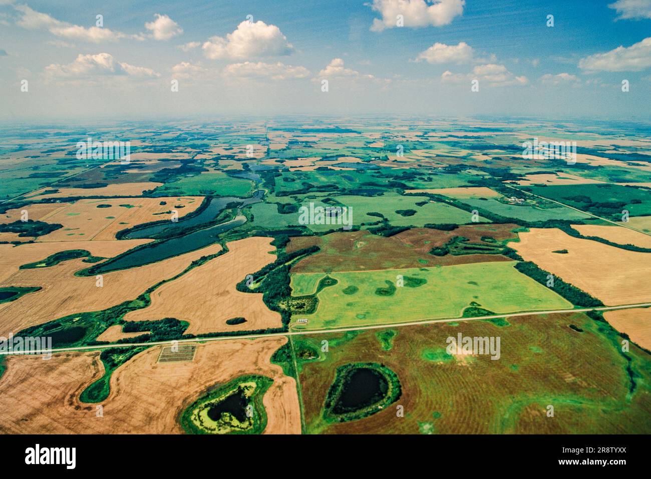 Aerial image of farming in Manitoba, Canada Stock Photo - Alamy