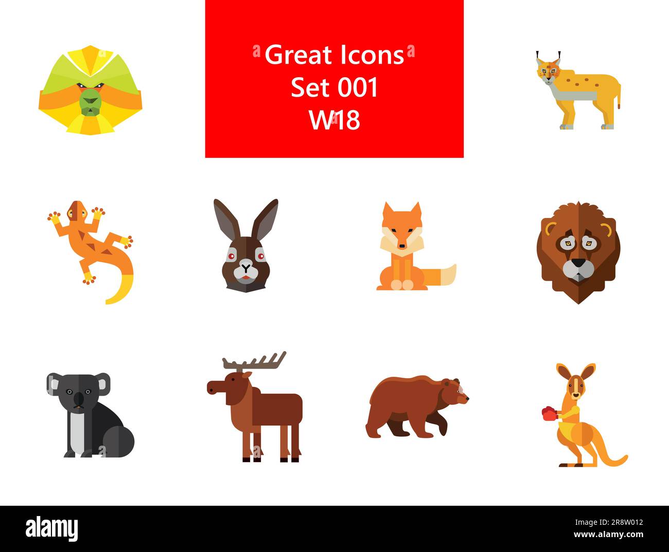 Animal Icon Set Stock Vector Image & Art - Alamy