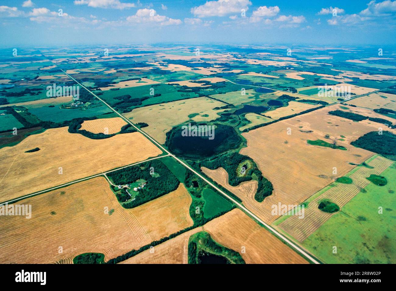 Aerial image of farming in Manitoba, Canada Stock Photo - Alamy