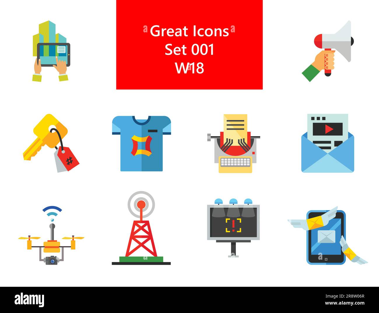 Advertising Icon Set Stock Vector Image & Art - Alamy