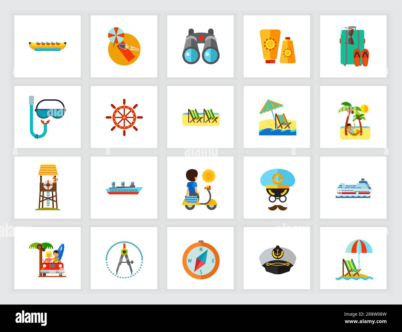 Man sunbathing beach flat Stock Vector Images - Alamy