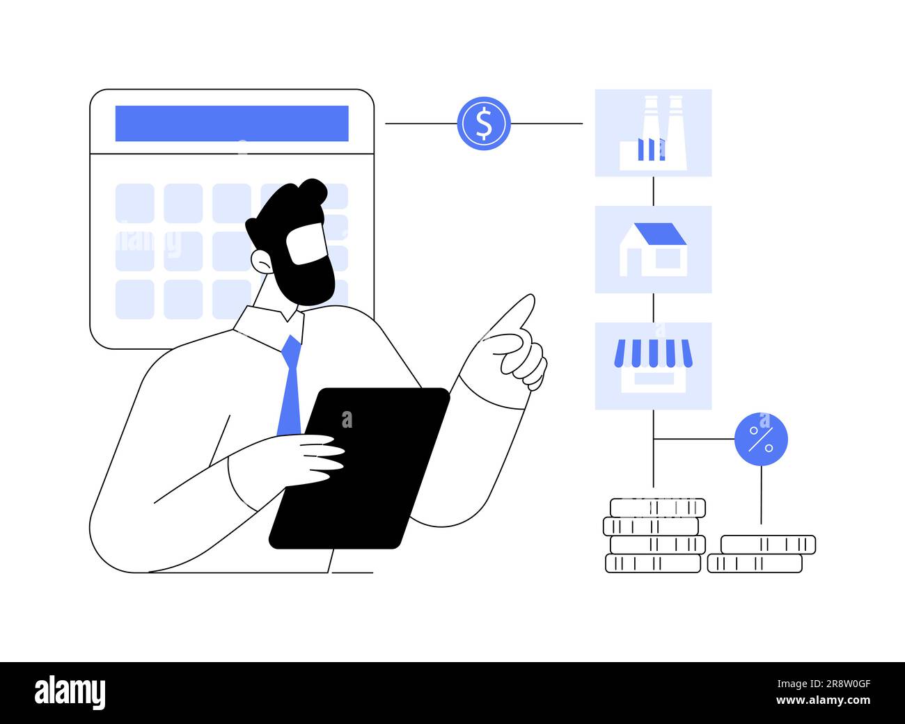 Value added tax system abstract concept vector illustration Stock ...