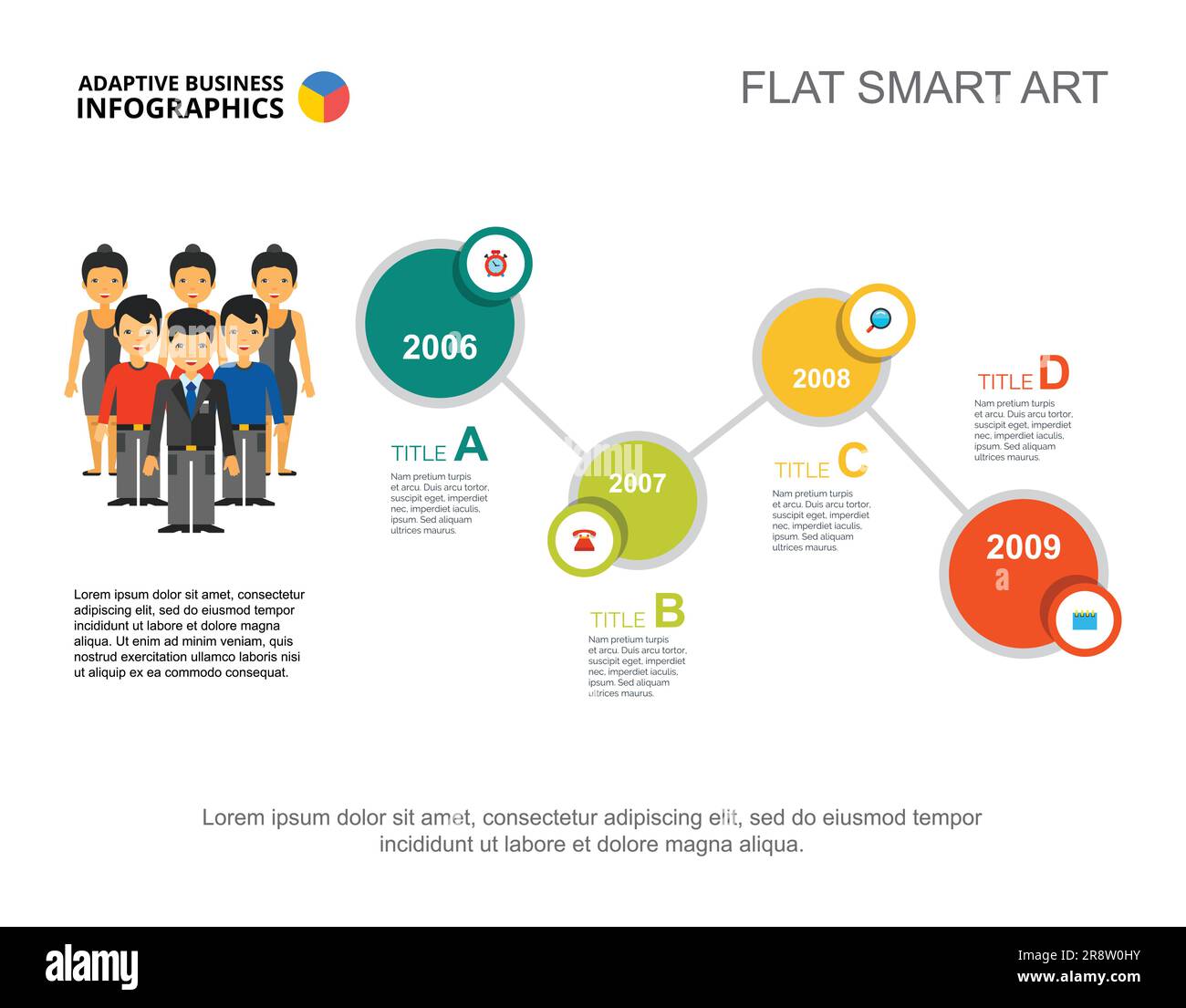 Four point timeline hi-res stock photography and images - Alamy