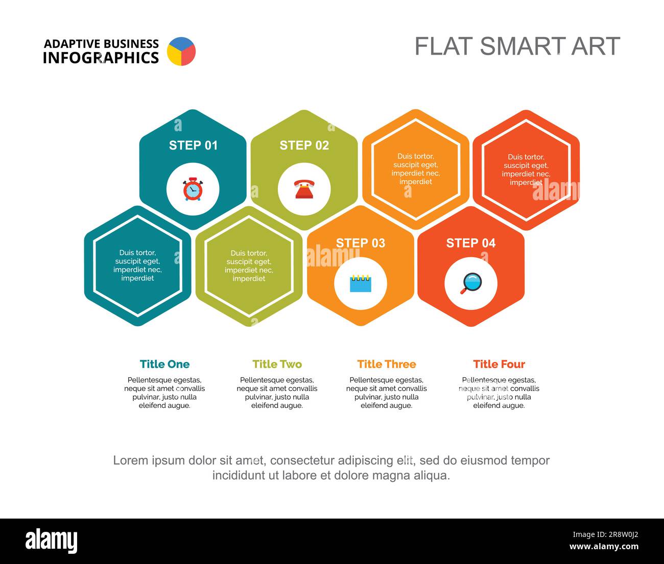 Four Steps Strategy Slide Template Stock Vector Image & Art - Alamy