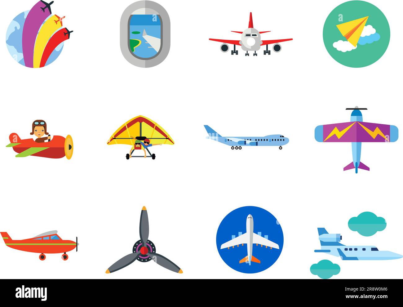 Plane Icon Set Stock Vector Image & Art - Alamy