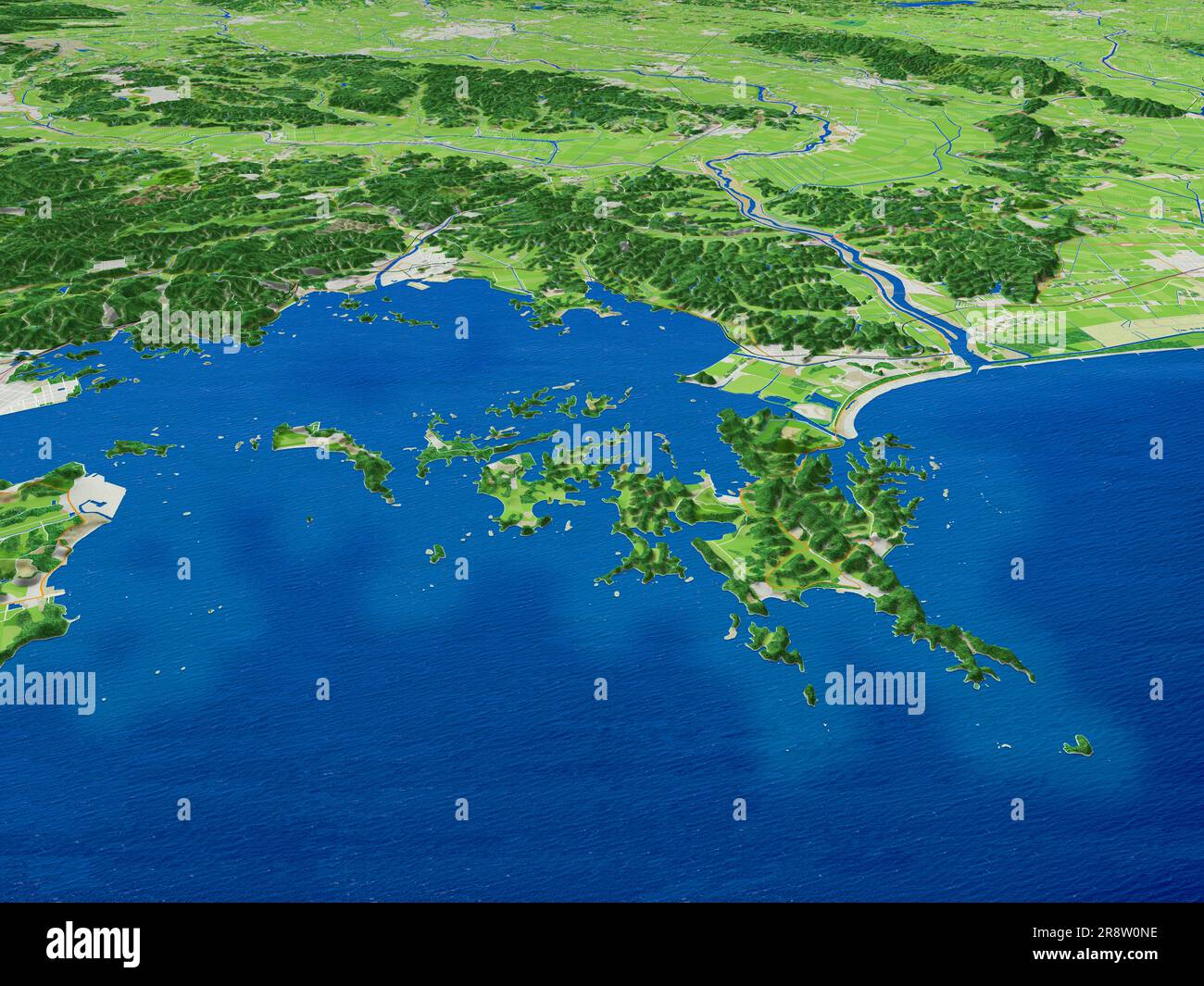 The Urato Islands and Matsushima Bay Stock Photo - Alamy