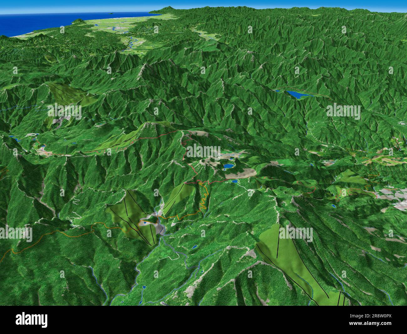 A view of Mt. Shirane and Manza Onsen Stock Photo - Alamy