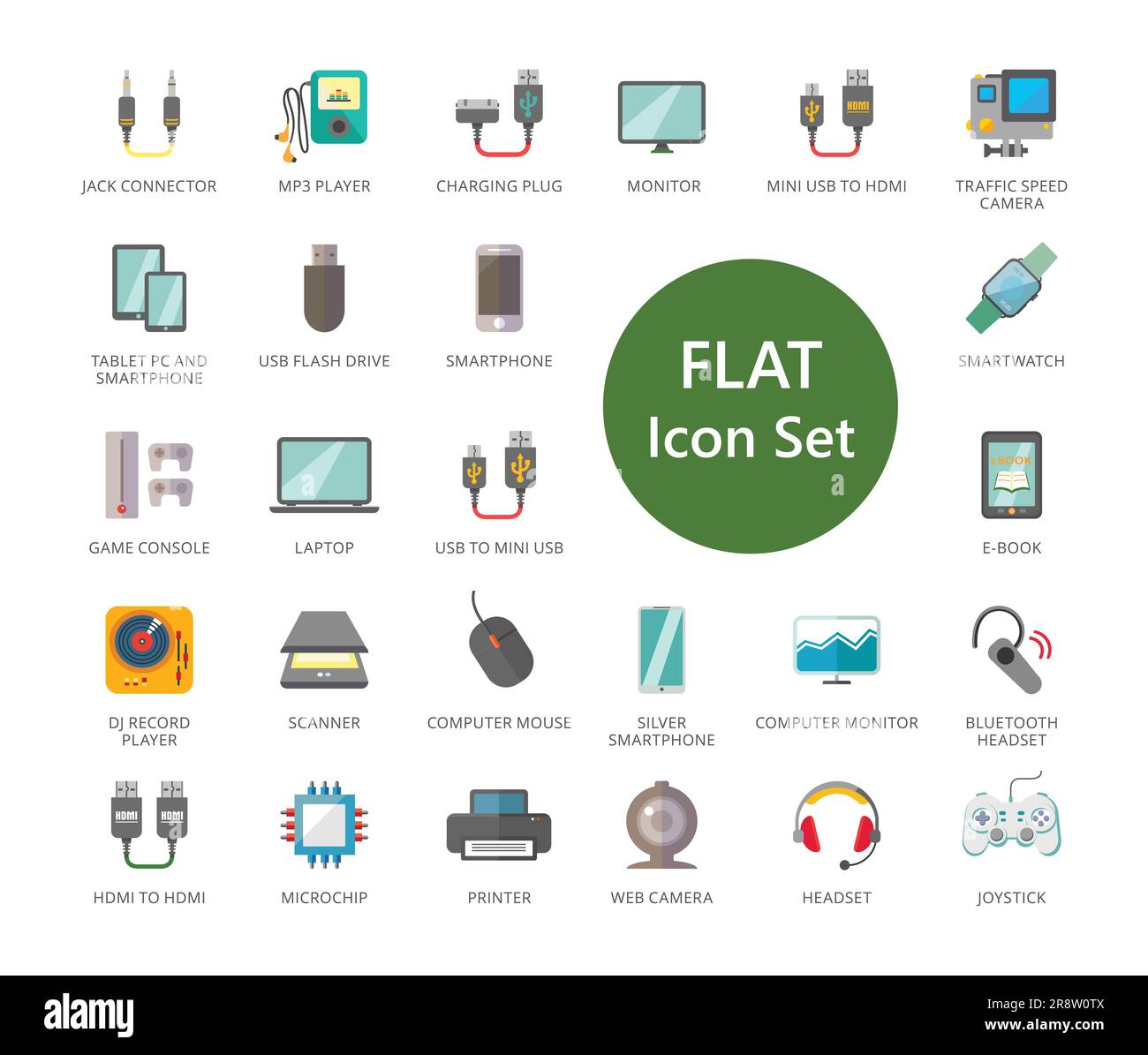 Electronic devices icons set Stock Vector Image & Art - Alamy