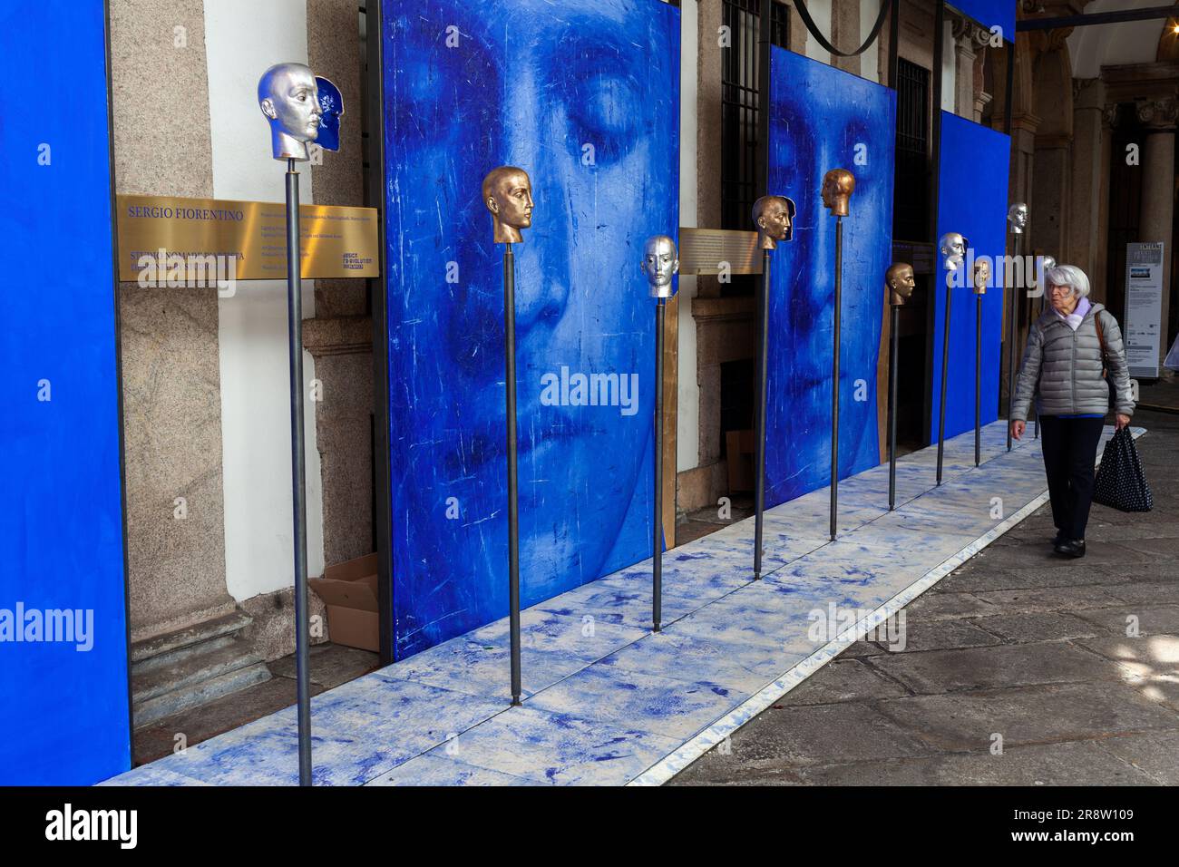 Milan, Italy - April 21, 2023: Studio Gum with Sergio Fiorentino: Studio Nomade d’Artista ...