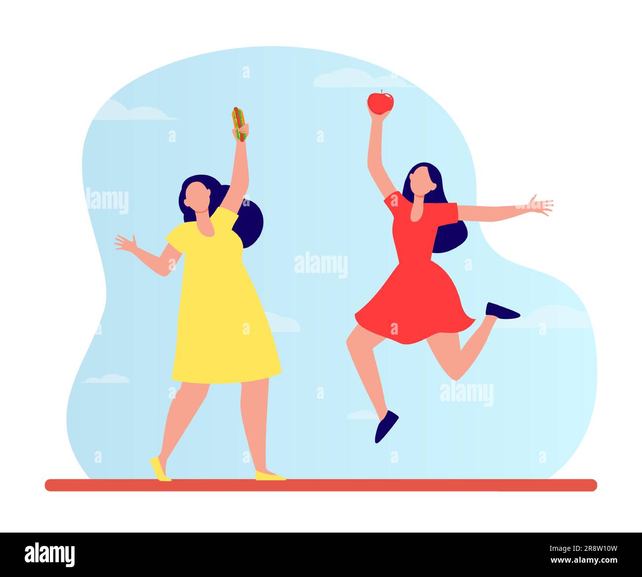 Healthy Vs Junk Food Stock Vector Image And Art Alamy