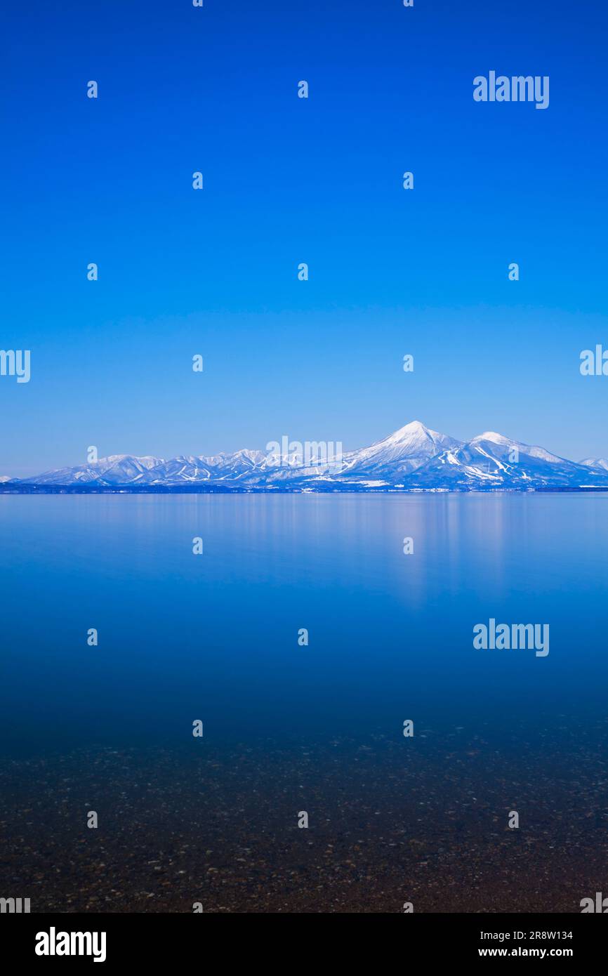 Mt. Bandai and Lake Inawashiro Stock Photo - Alamy