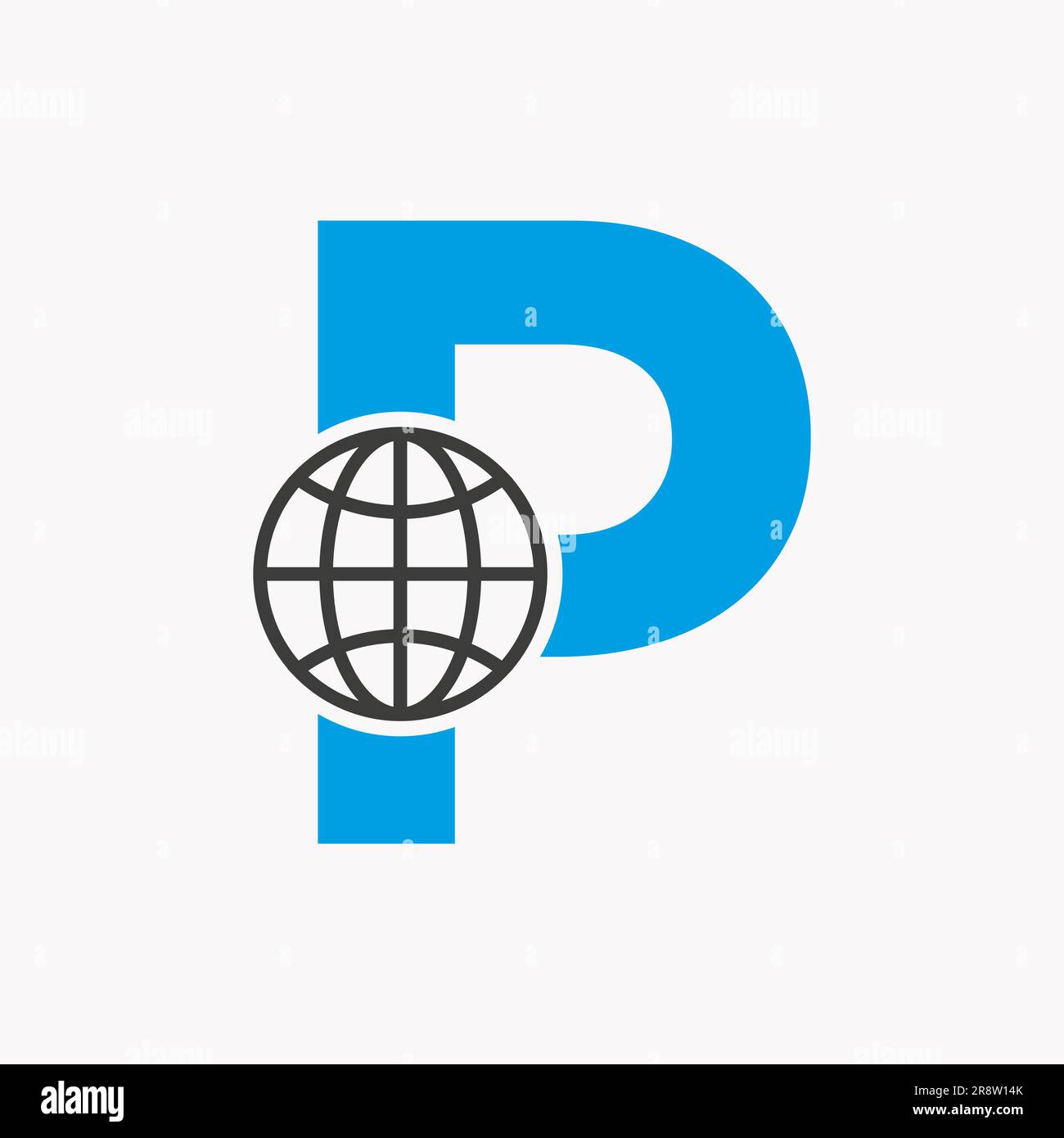 Letter P Global Logo Design. Global Logotype Symbol Vector Template ...
