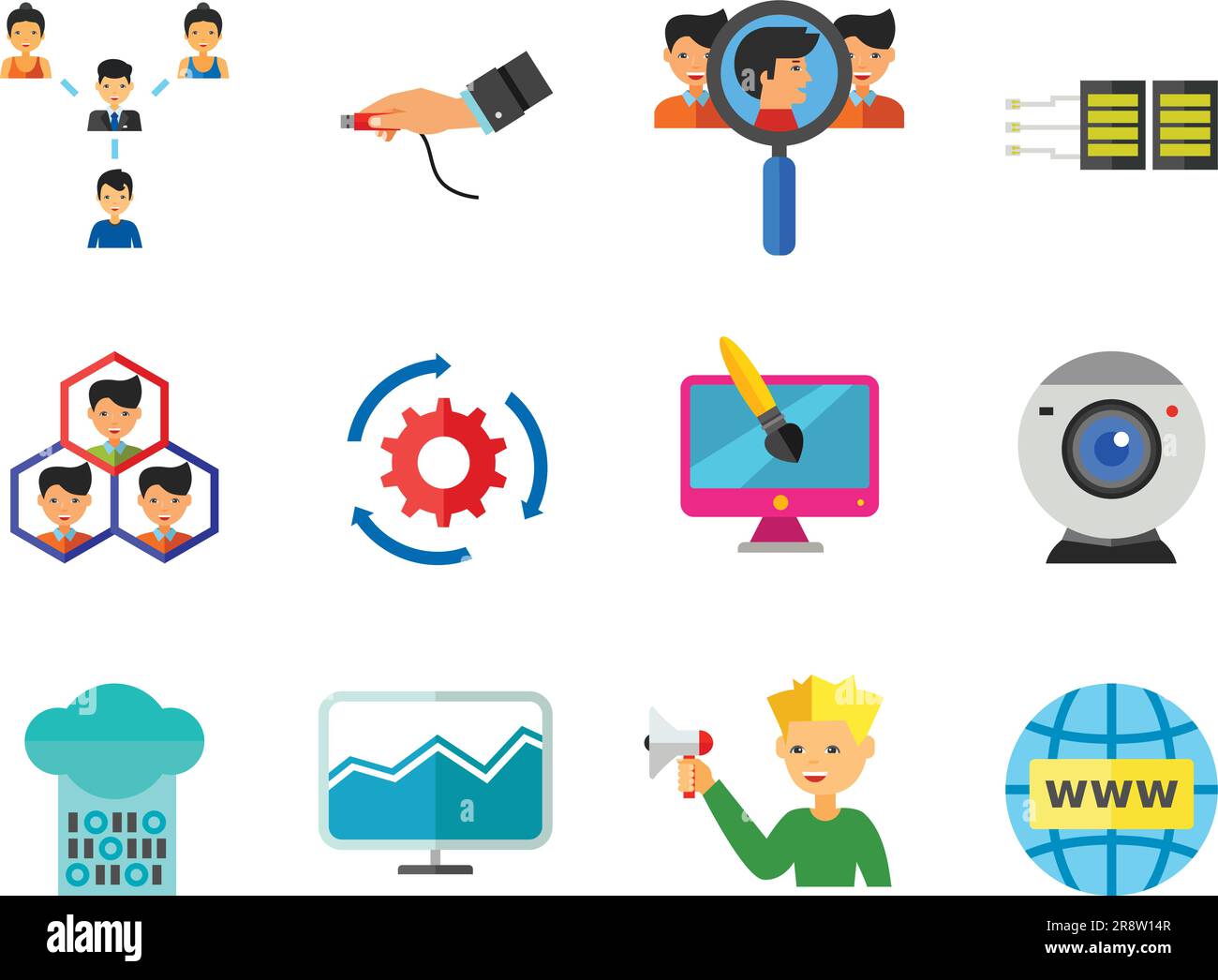 Web Icon Set Stock Vector Image & Art - Alamy