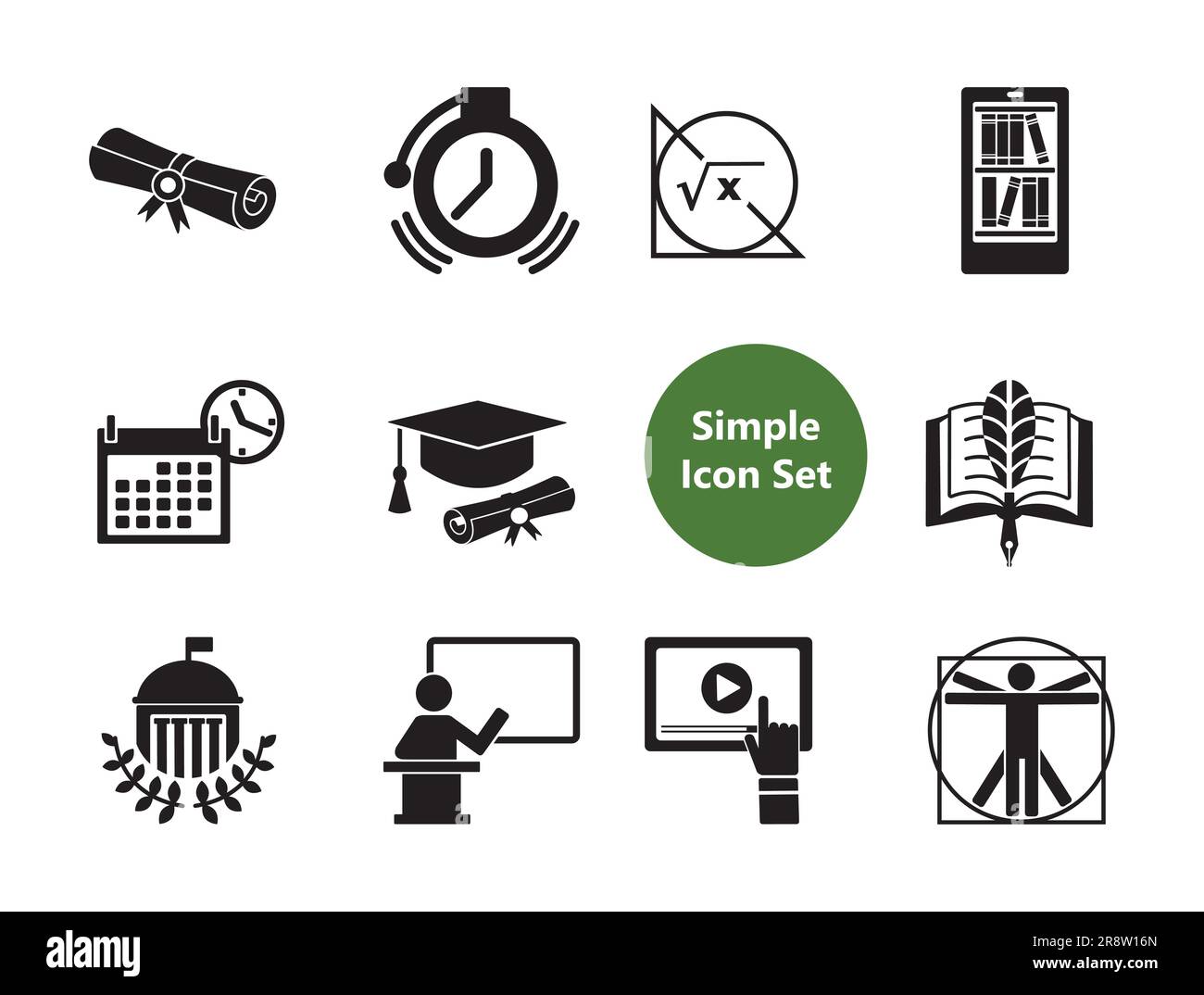 Science Icons Set Stock Vector Image & Art - Alamy