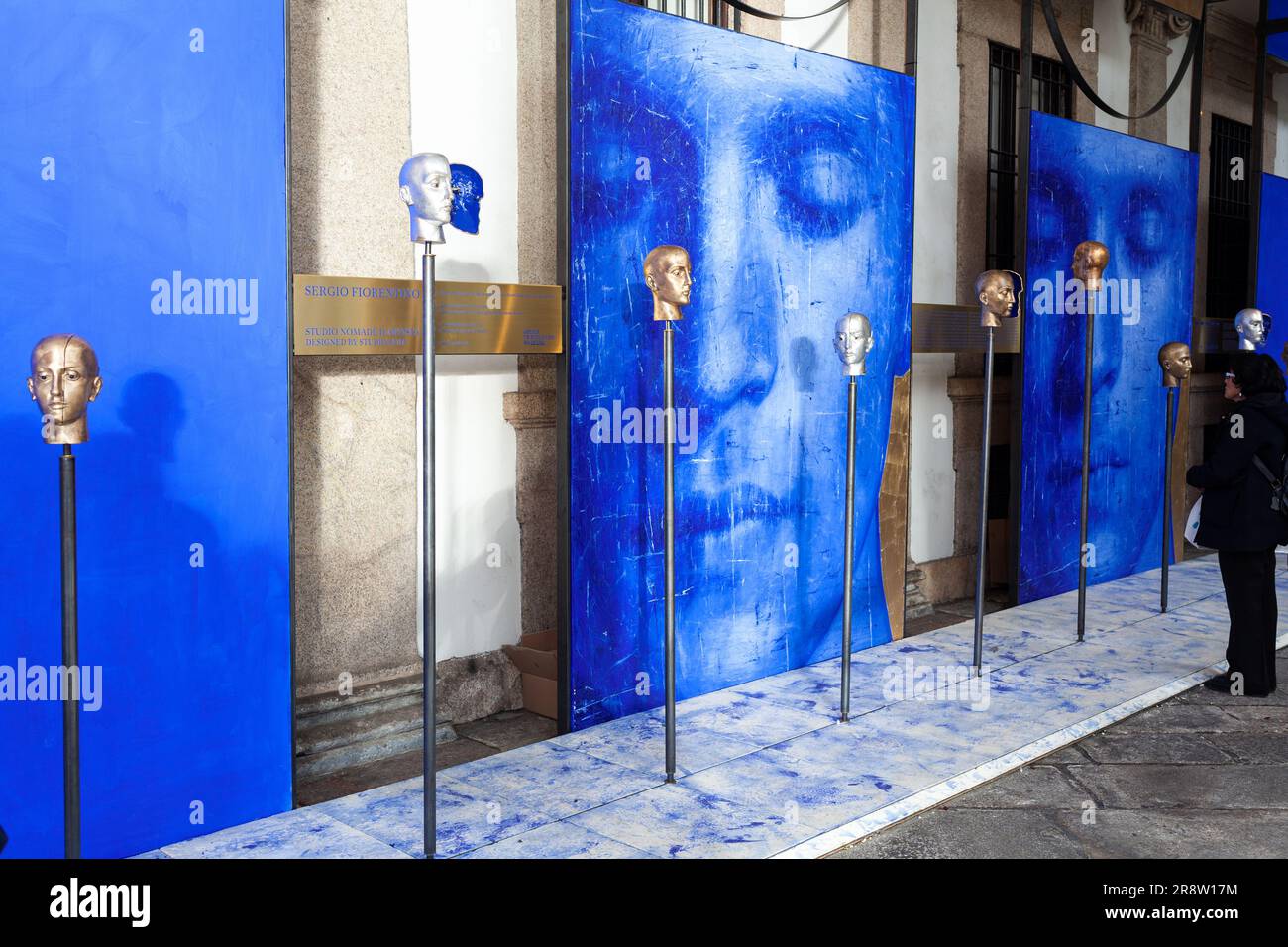 Milan, Italy - April 21, 2023: Studio Gum with Sergio Fiorentino: Studio Nomade d’Artista ...