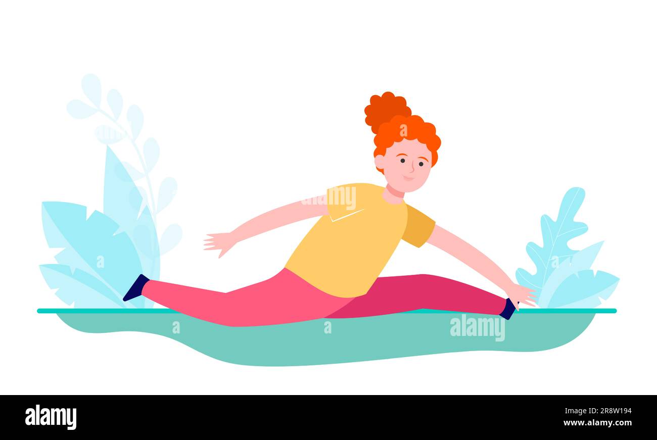 Young girl doing splits Stock Vector Image & Art - Alamy