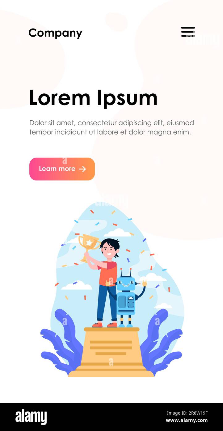 School child winning robotics competition Stock Vector Image & Art - Alamy