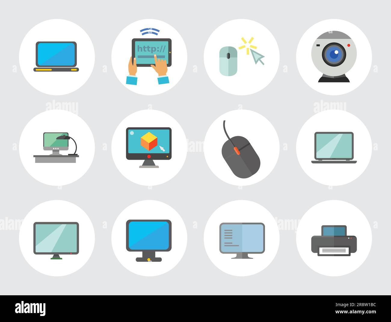 Computer Icon Set Stock Vector Image & Art - Alamy